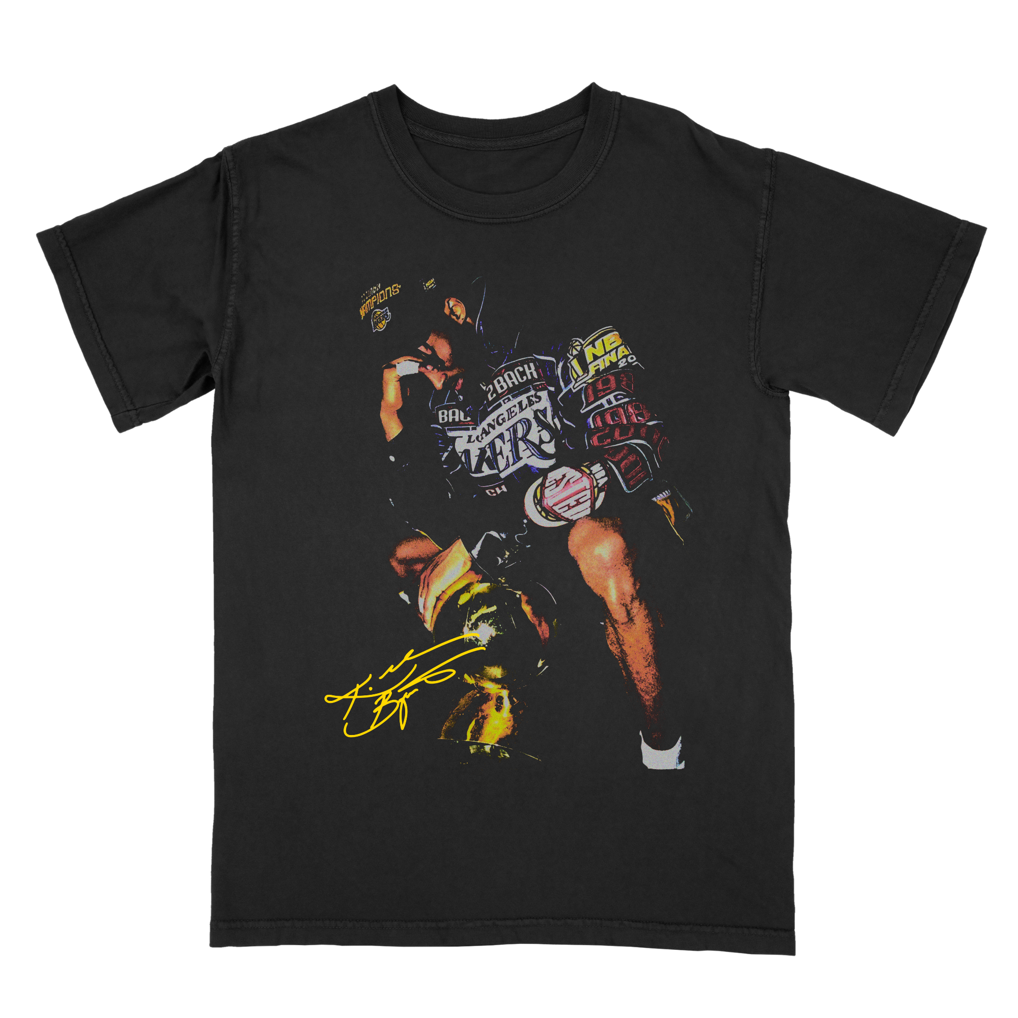 Kobe Bryant Black Mamba LA Lakers Back 2 Back Champs Graphic Tee – Ret ...